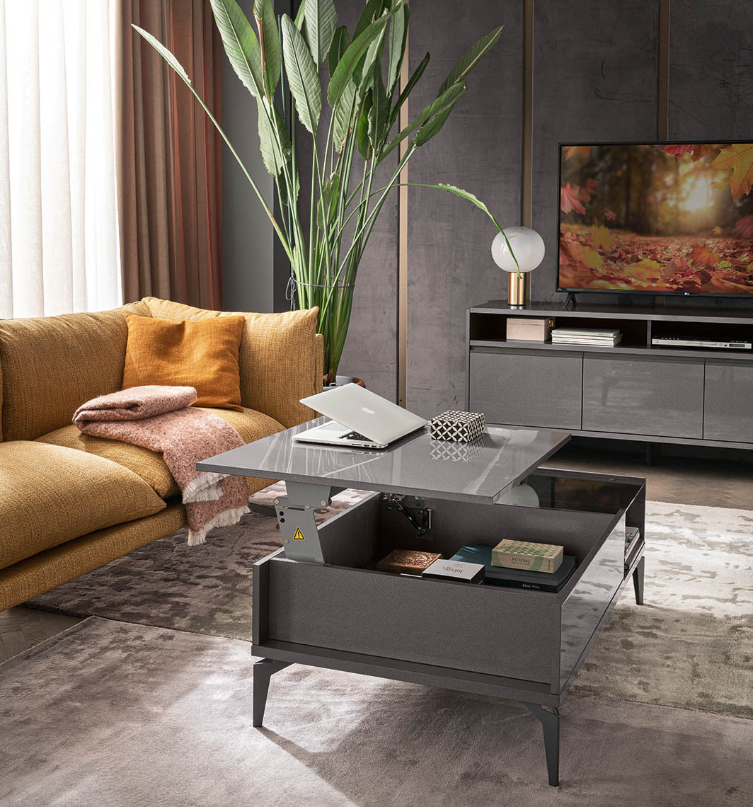 Graphite Lift-top coffee table – Eurohaus Modern Furniture LLC