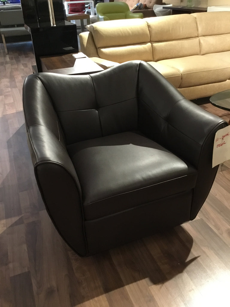 EURO A853 swivel accent chair chocolate color – Eurohaus Modern ...